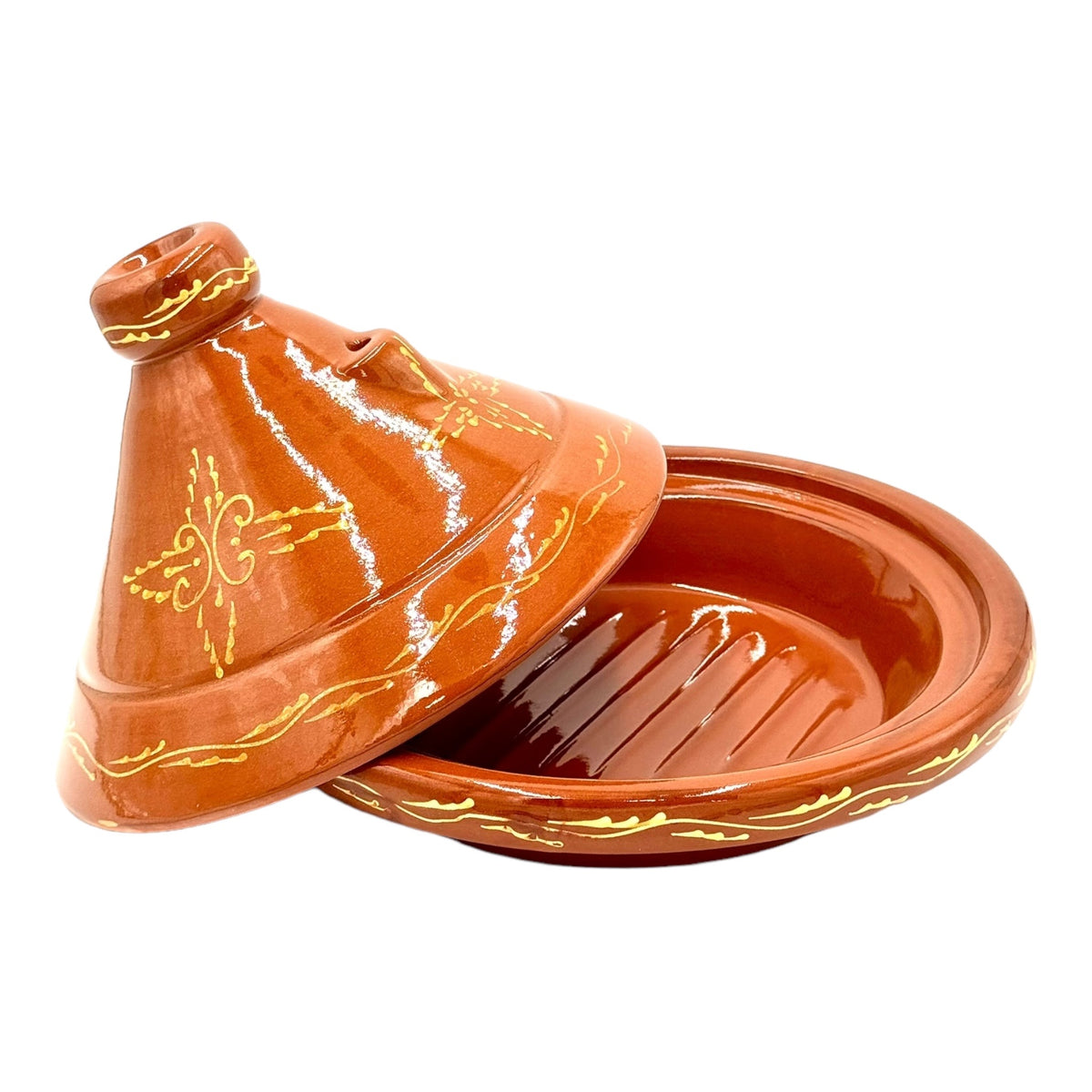 Moroccan Hand Painted Glazed Clay Tagine | BSAHA