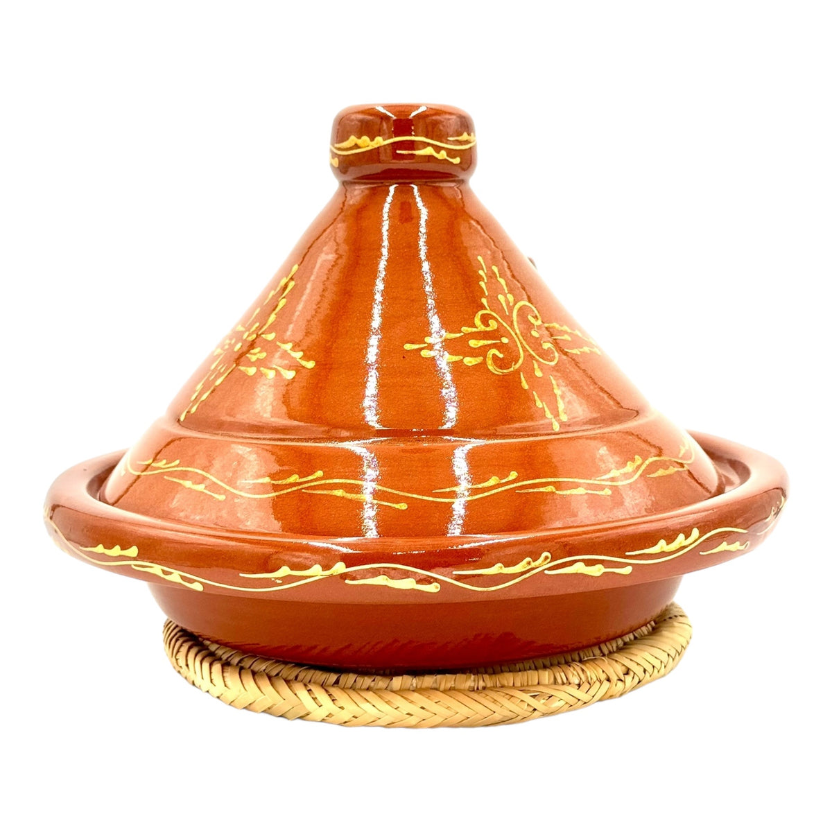 Moroccan Hand Painted Glazed Clay Tagine | BSAHA