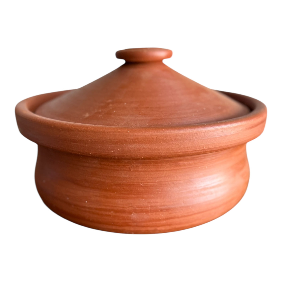 Traditional Style Unglazed Moroccan Cooking Pot With Lid - 30cm | BSAHA