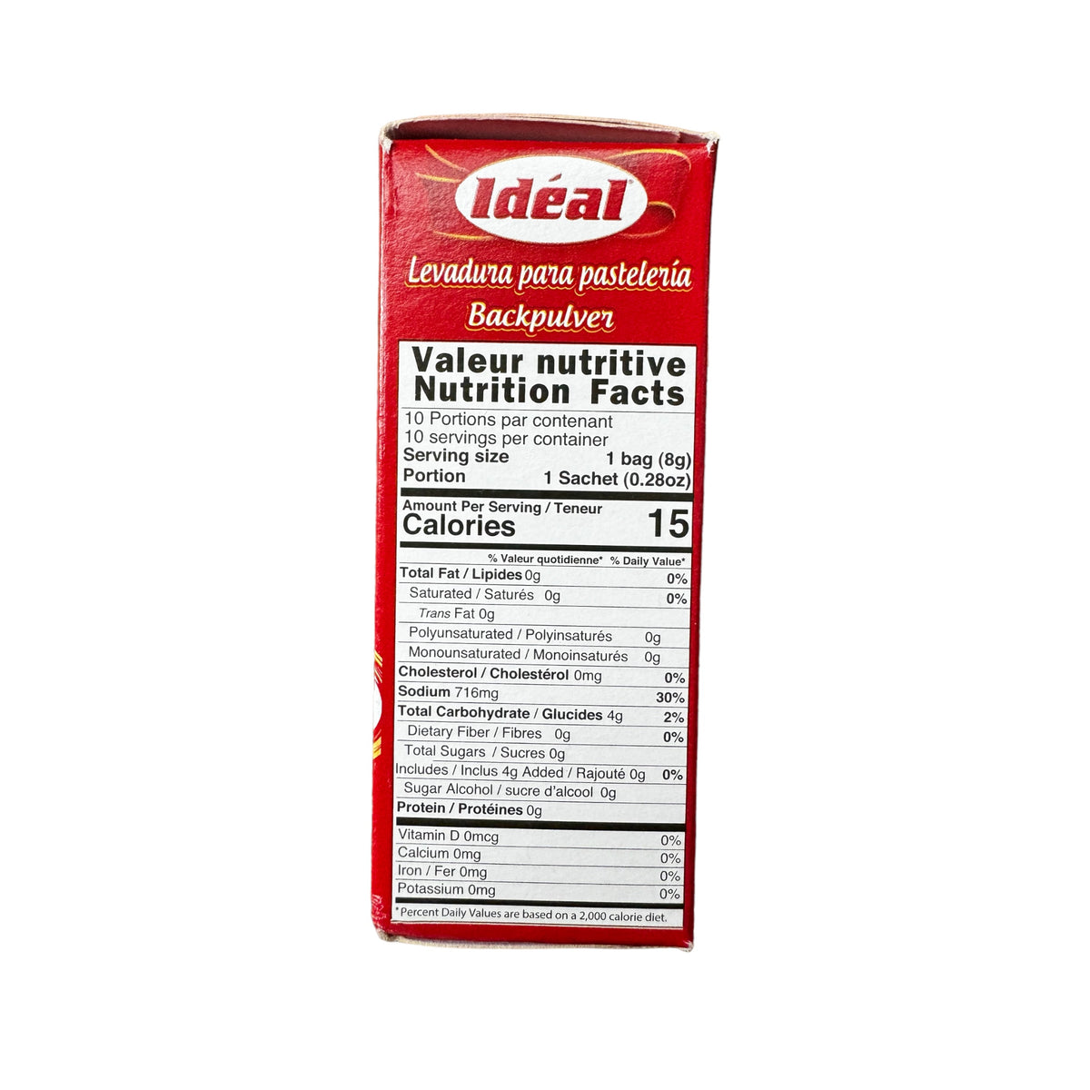 Idéal Baking Powder Packets - Box of 10 | BSAHA